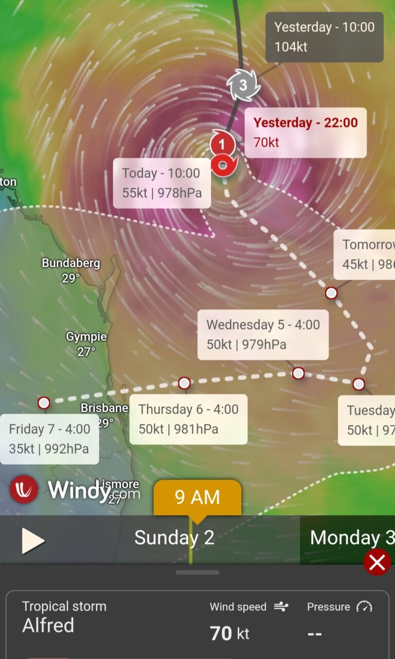 Cyclone Alfred Alert – Waves Redcliffe Magazine